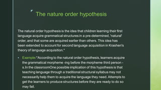 Krashen five hypothersis of SLA | PDF