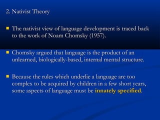 Language acquistion theories | PPT