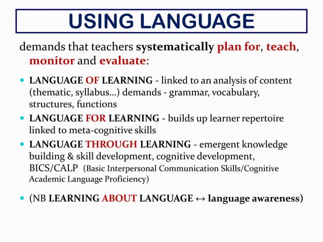 Language Across Curriculum_LAC. Basic concept | PPT