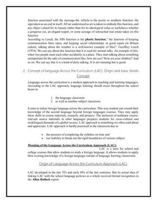 Language Across the Curriculm LAC B.Ed. | PDF