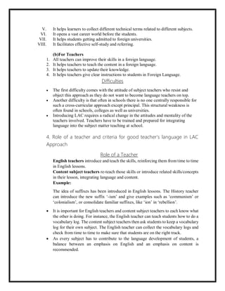 Language Across the Curriculm LAC B.Ed. | PDF