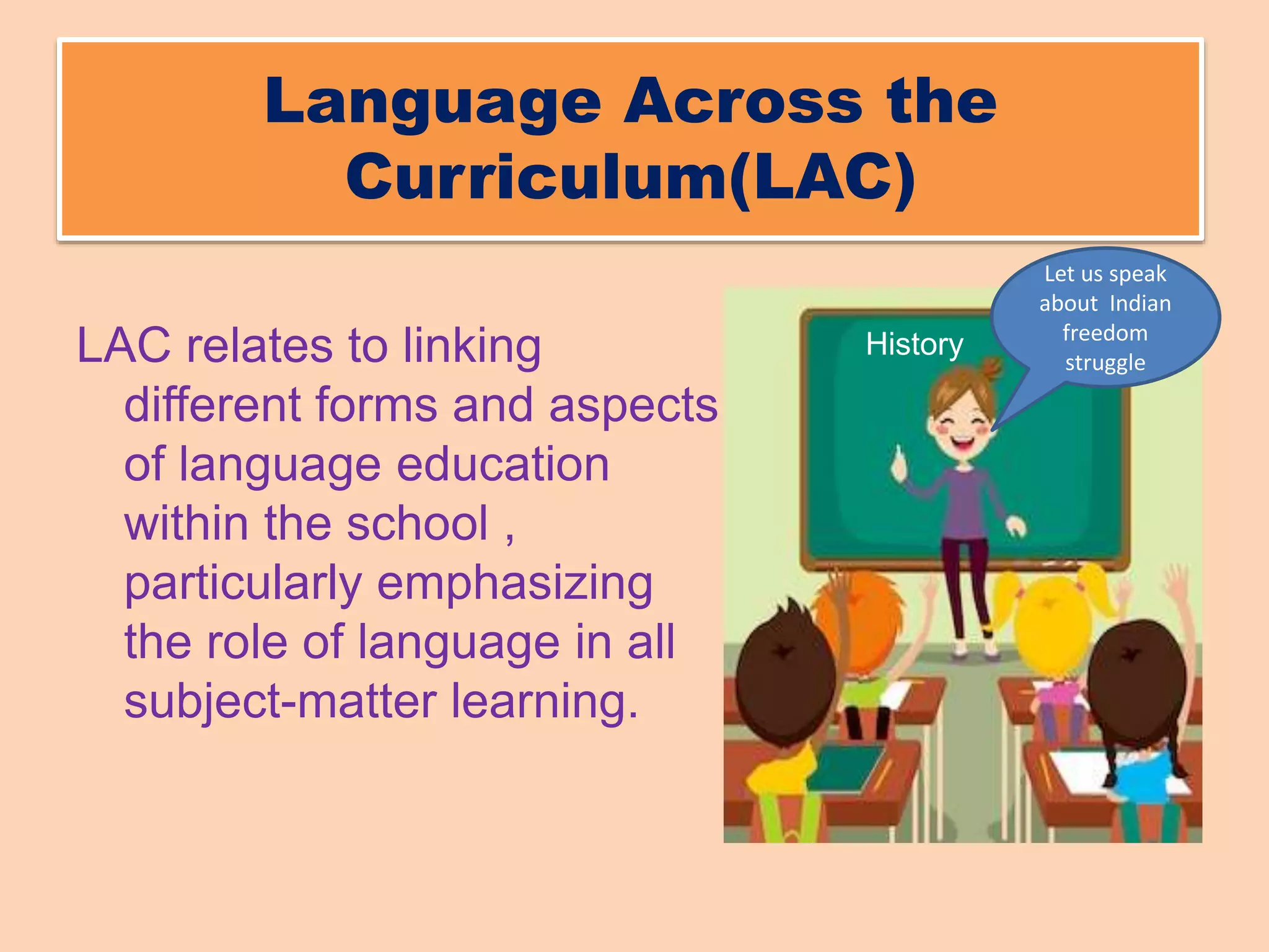 Language across the curriculum - Conceptual over view | PPTX