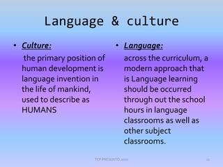 LANGUAGE ACROSS THE CURRICULUM | PPTX | Education