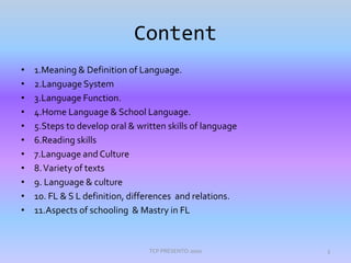 LANGUAGE ACROSS THE CURRICULUM | PPTX