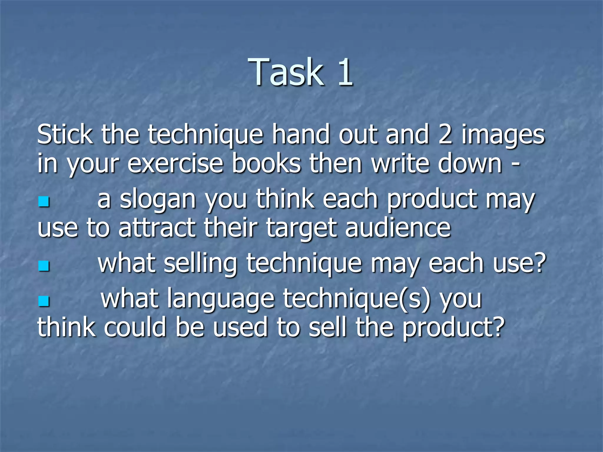 Language advertising lesson 4 students | PPT