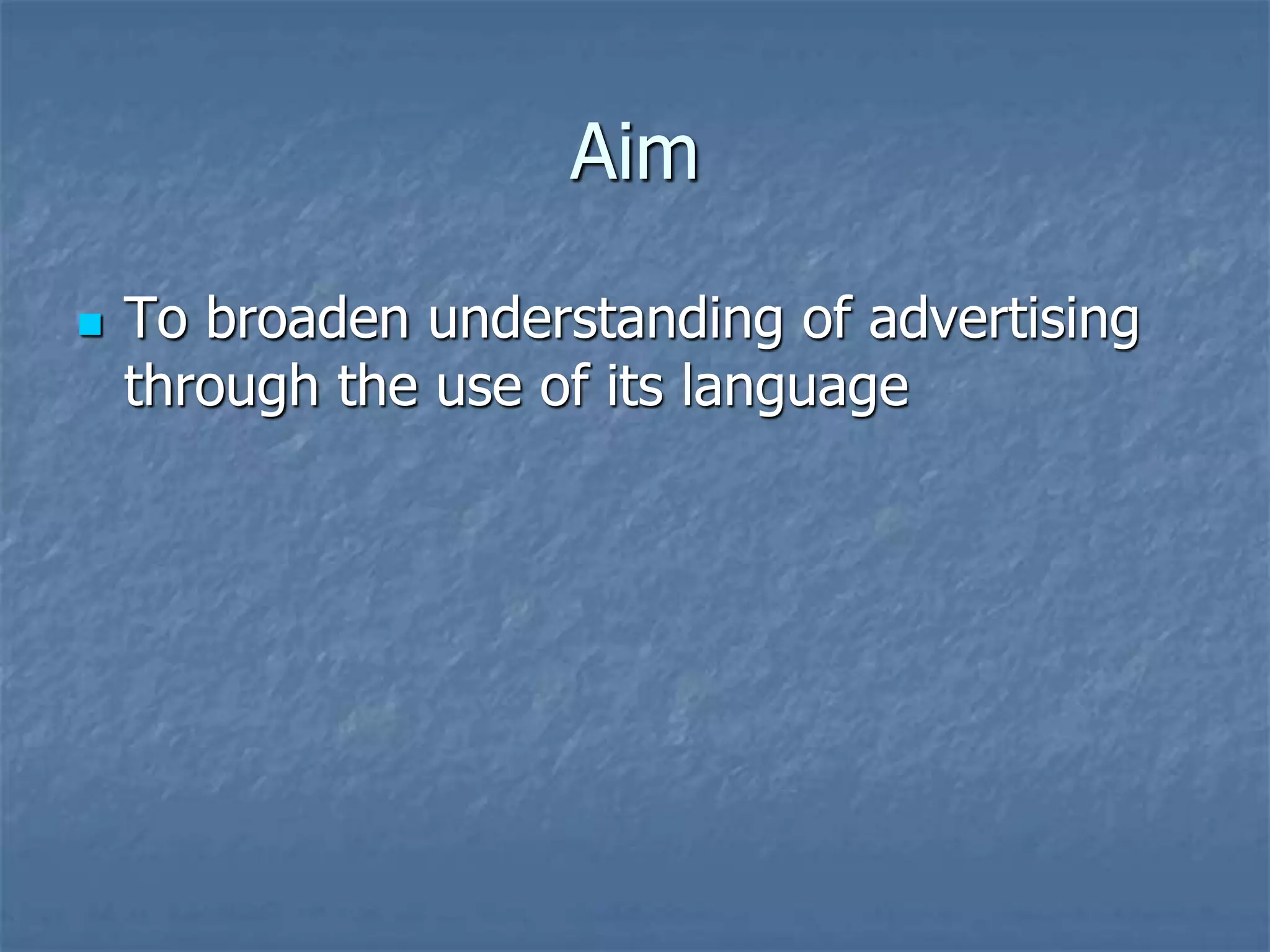 Language advertising lesson 4 students | PPT