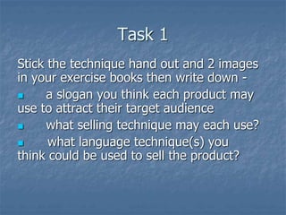 Language advertising lesson 4 students | PPTX