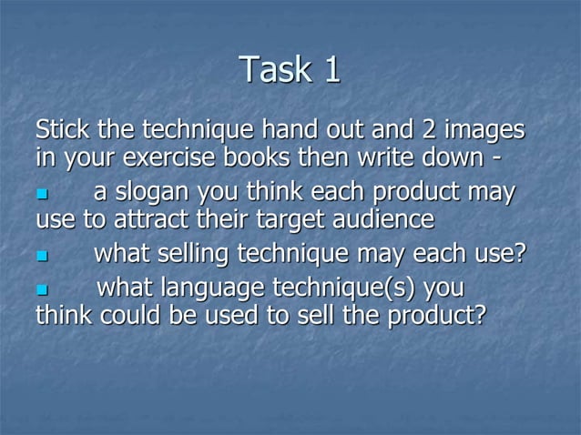 Language advertising lesson 4 students | PPT