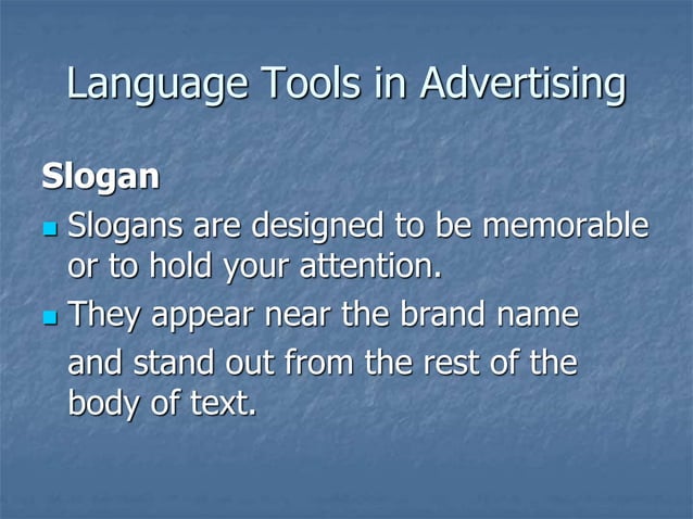 Language advertising lesson 4 students | PPT