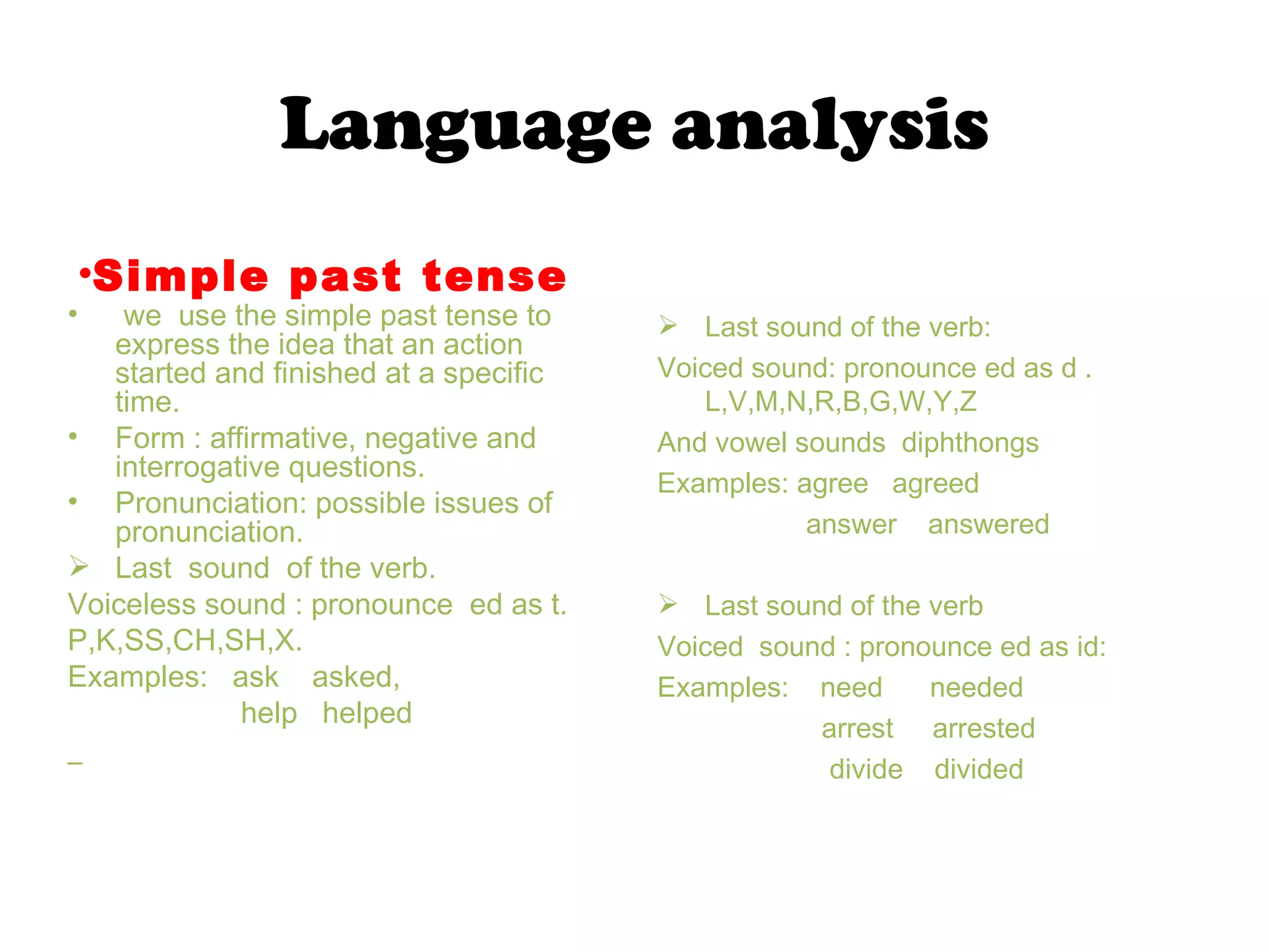 Language analysis | PPT