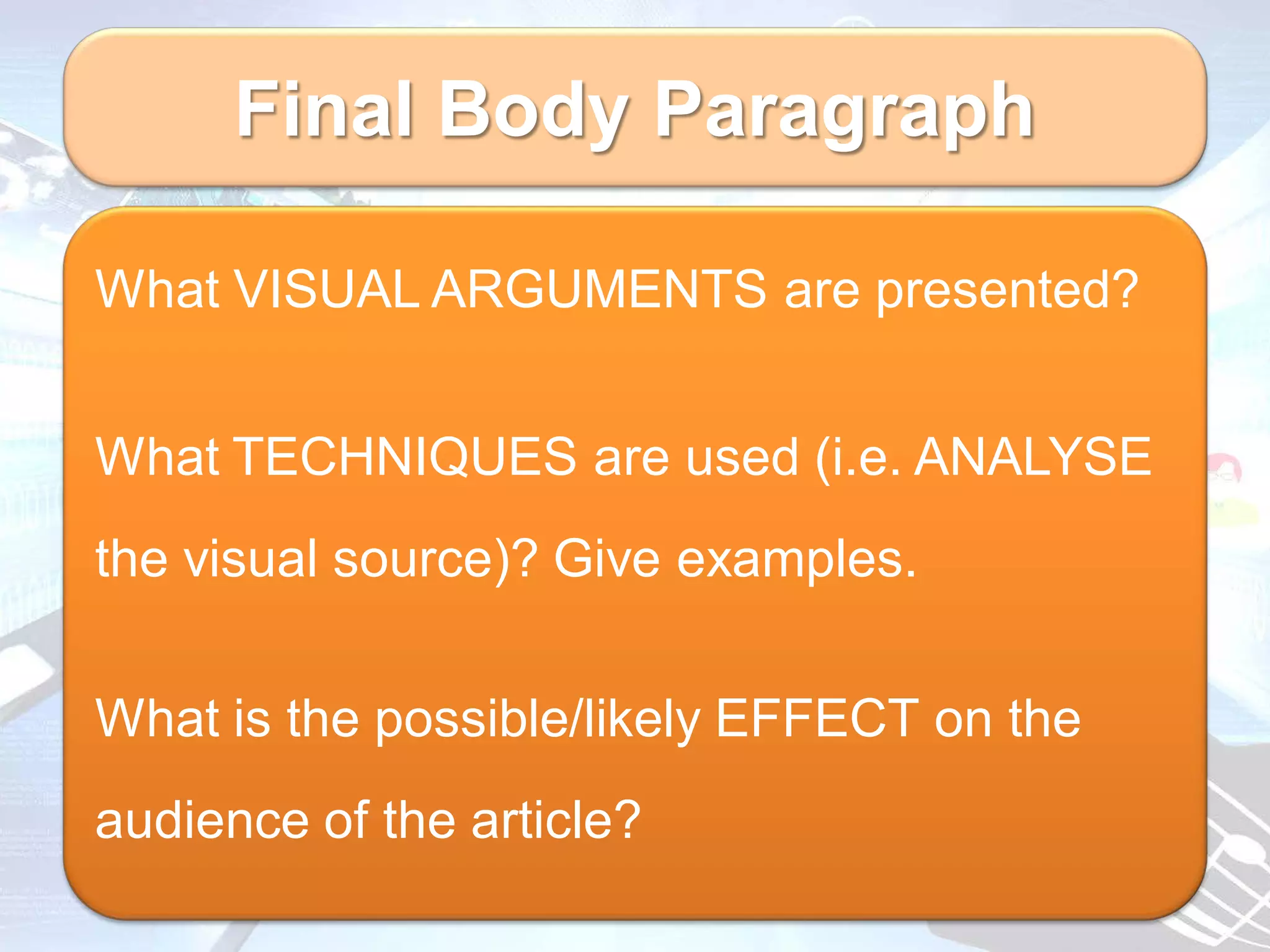 Structure of a Language Analysis Essay | PDF