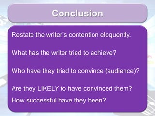 Structure of a Language Analysis Essay | PDF