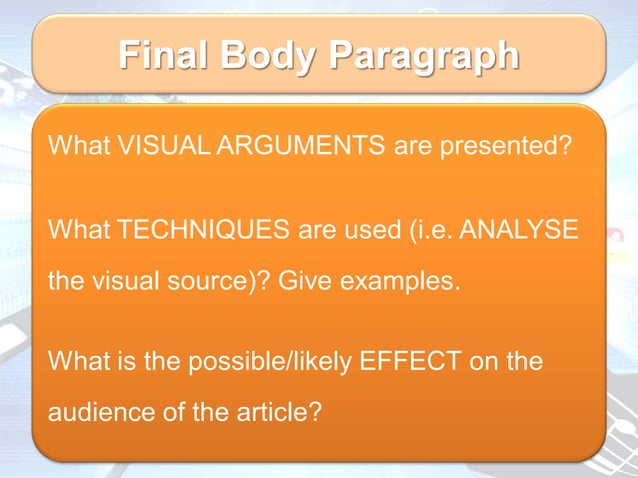 Structure of a Language Analysis Essay