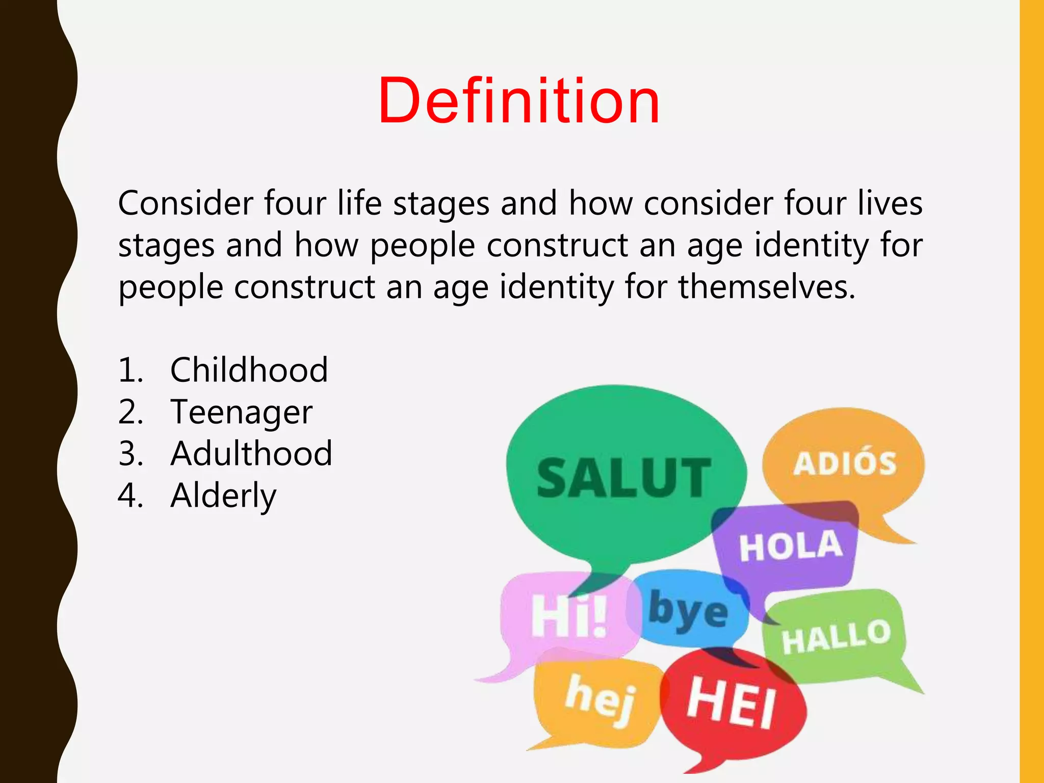 Language and age in linguistics by Youcef Harizi | PPTX