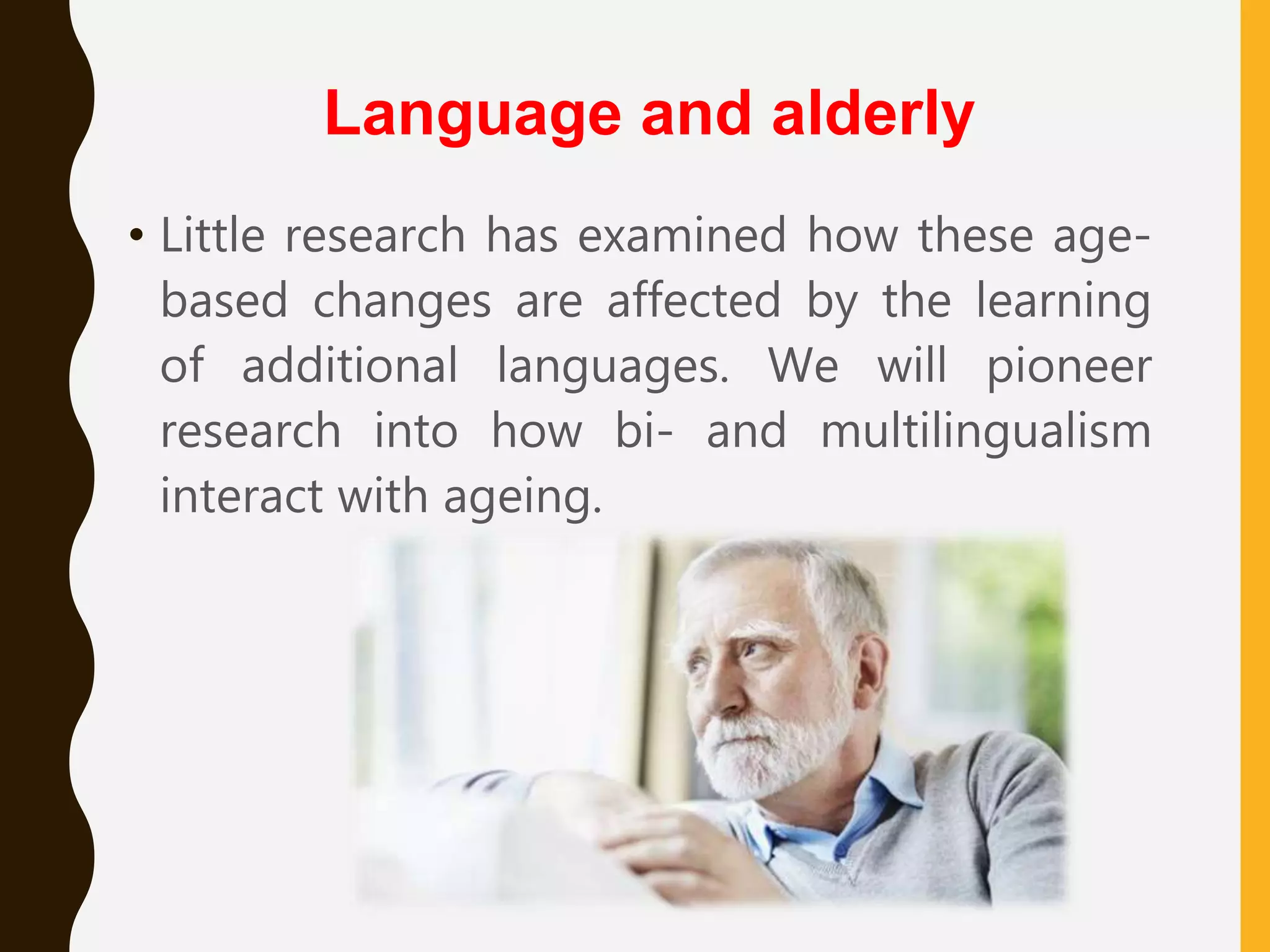 Language and age in linguistics by Youcef Harizi | PPTX