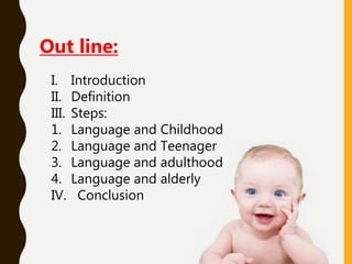Language and age in linguistics by Youcef Harizi | PPTX