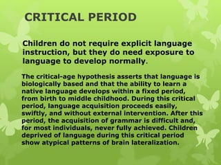 Language and brain development | PPTX