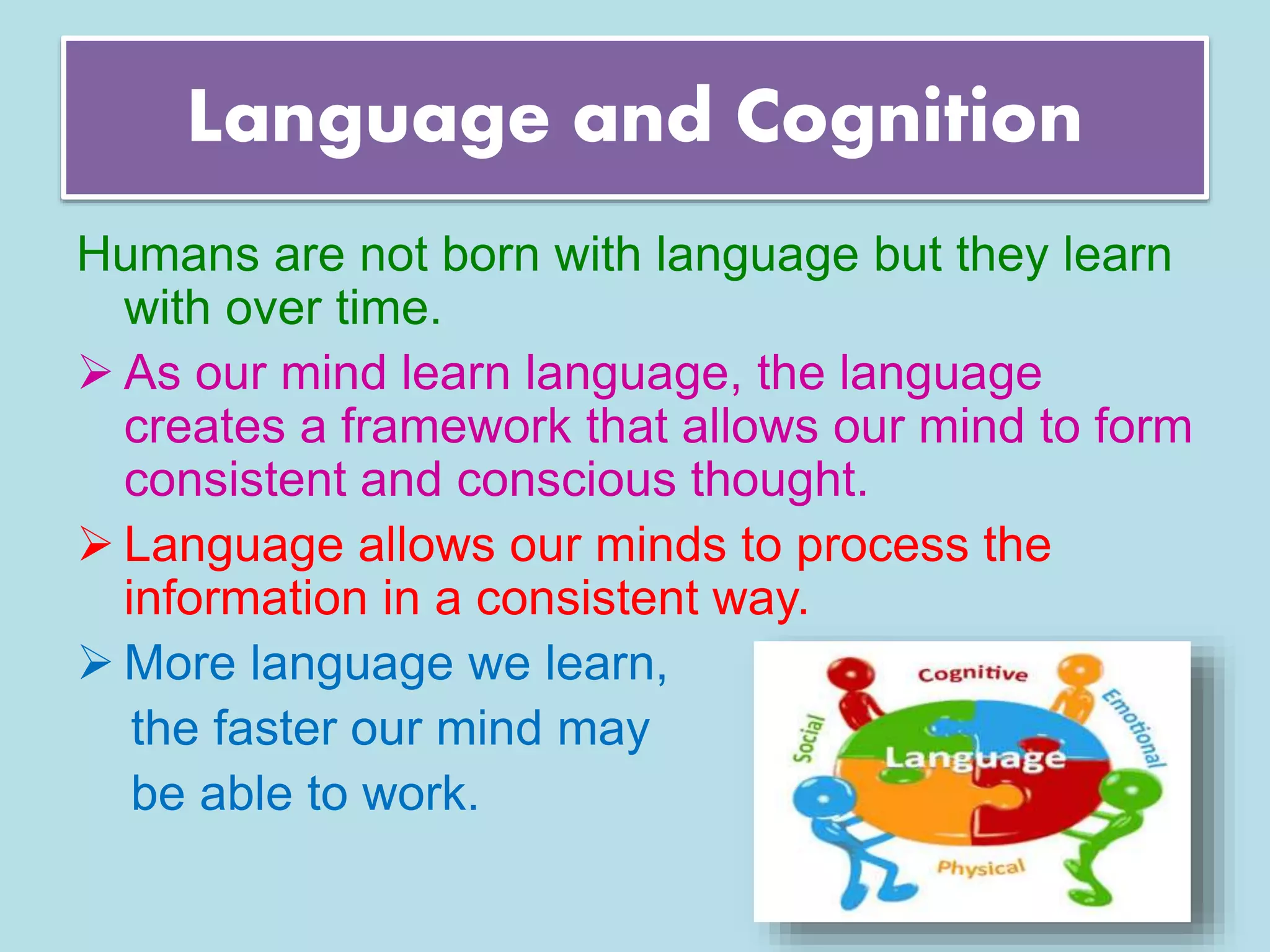 Language and cognition | PPTX