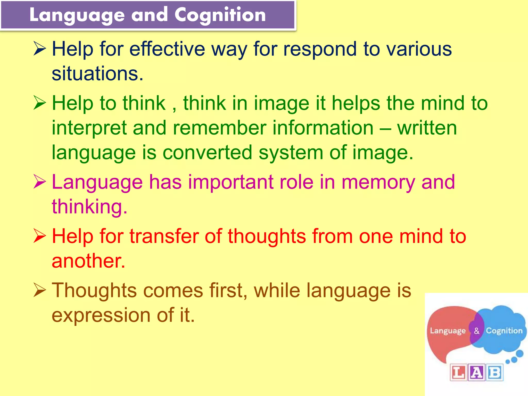 Language and cognition | PPTX