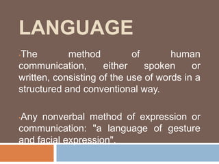 Language and communication | PPTX