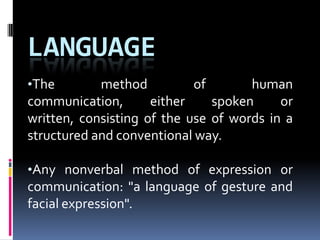 Language and communication | PPTX