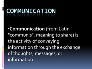 Language and communication | PPTX
