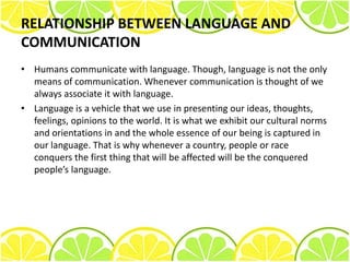 Language and Communication | PPTX