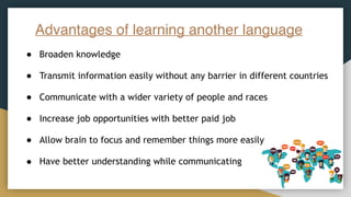 The importance of learning another language. | PDF