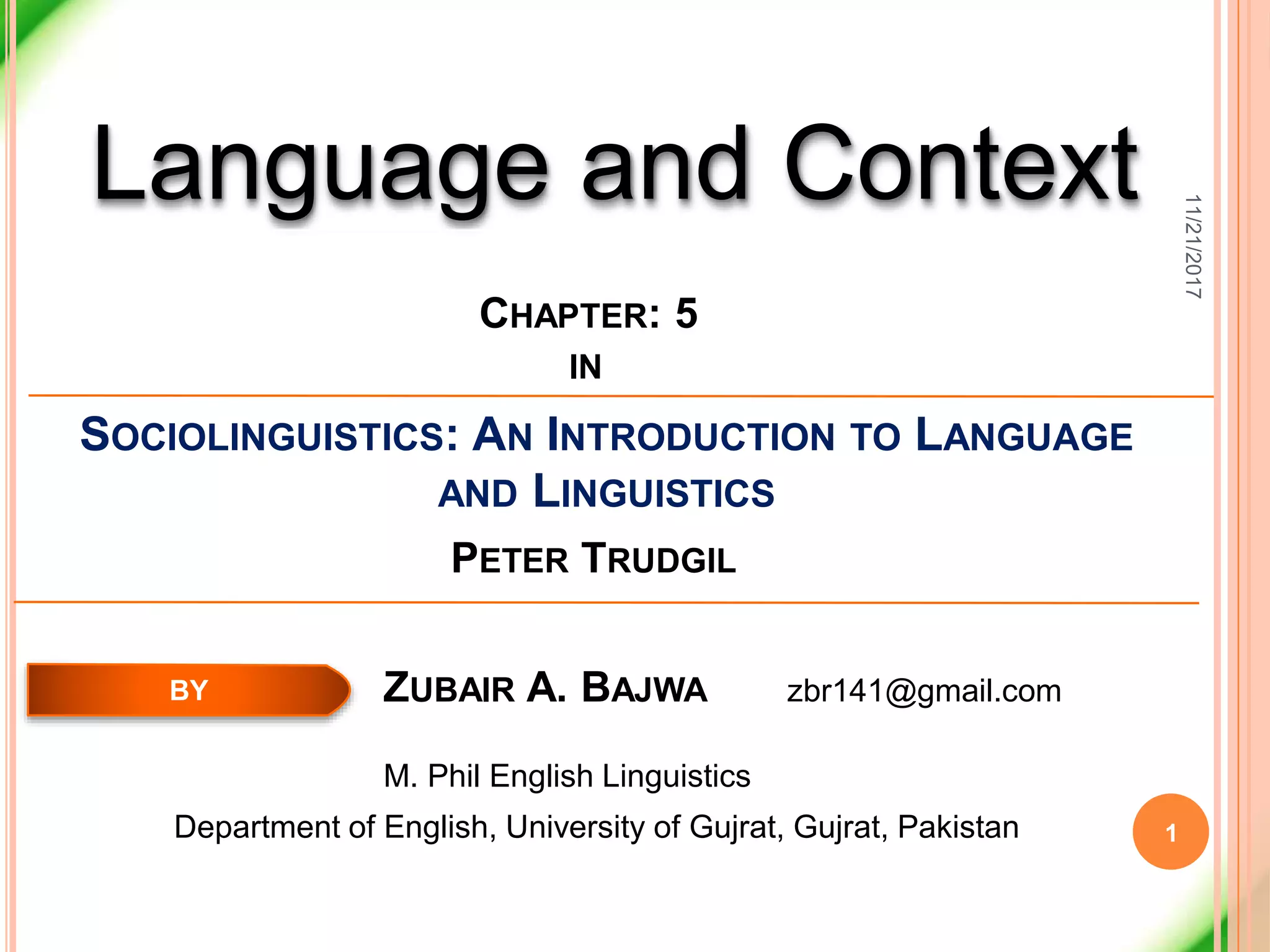 Language and context | PPTX