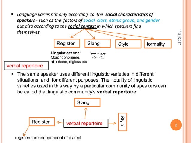 Language and context
