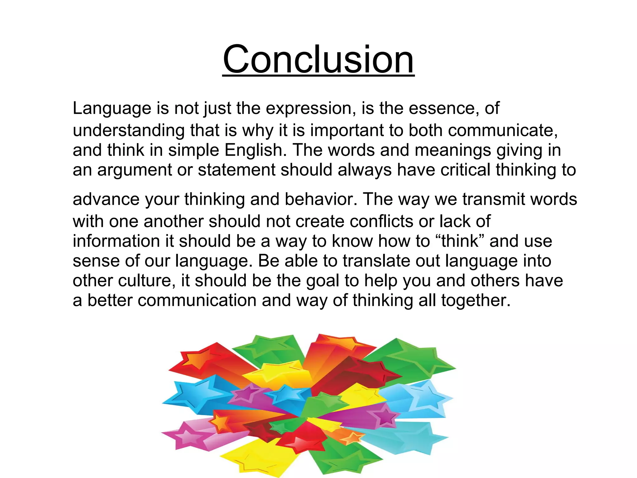 Language and critical thinking | PPT