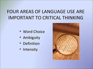 Language and Critical Thinking | PPT