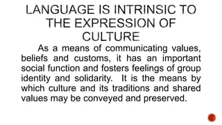 ELECTIVE 1 (Language and Culture) | PPTX