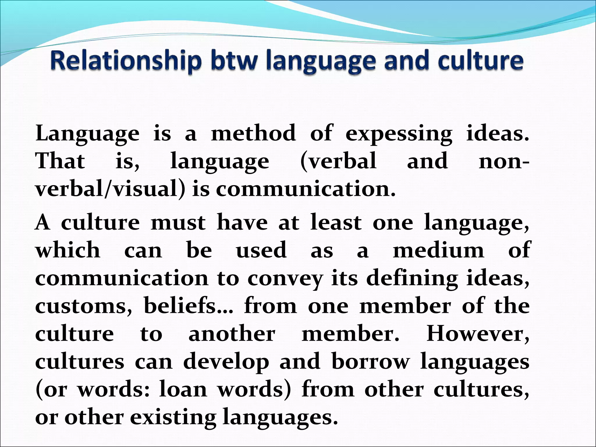 Language and culture | PPT