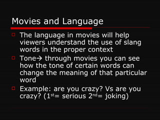Language and culture. movies. | PPT