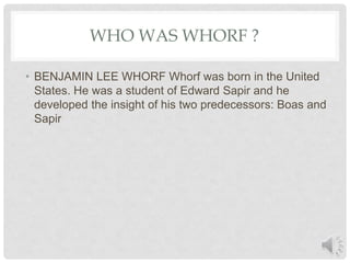 Language and culture, s w hypothesis | PPT