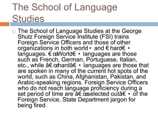 Language and Diplomacy, Ambassador Timothy Towell | PPTX