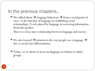 Language and ethnic group | PPT