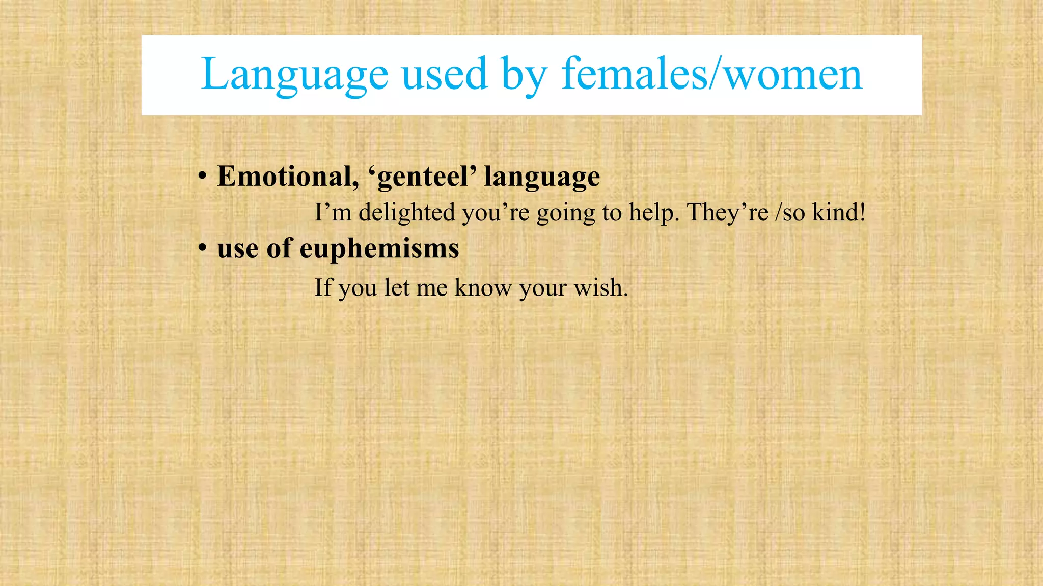 Language and gender | PPT