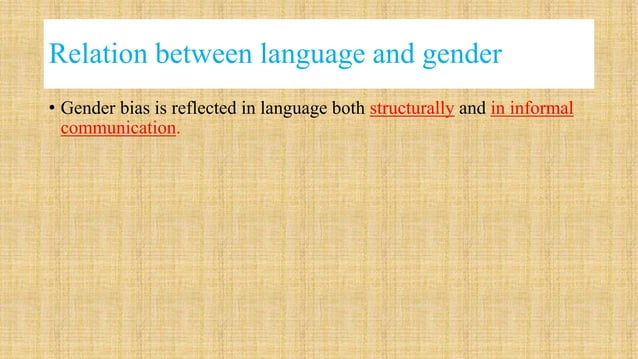 Language and gender | PPT