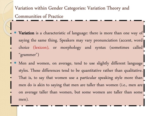 Language and gender | PPTX