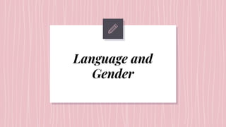 Language and gender part 1 | PPT