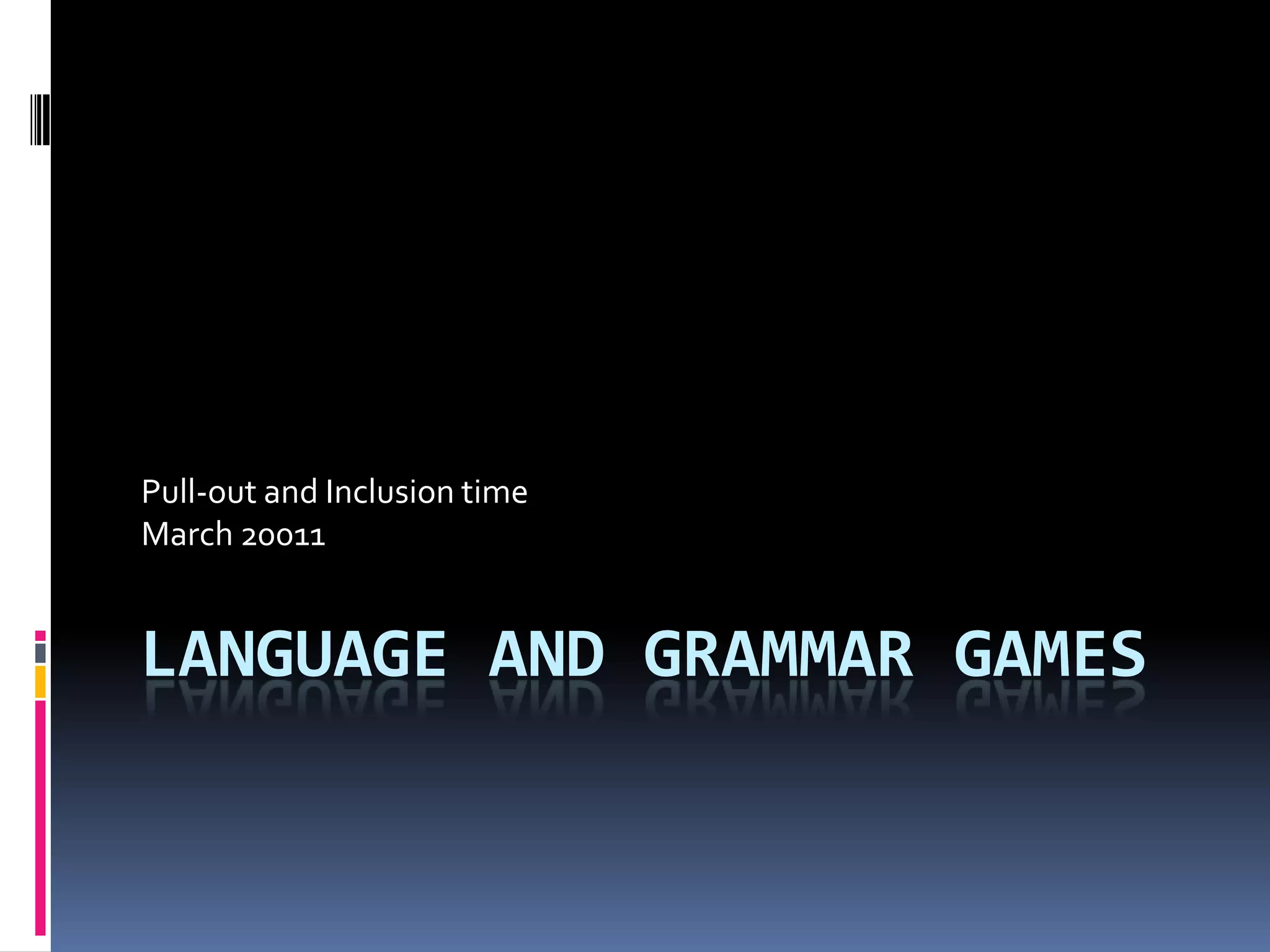 Language and grammar games | PPTX