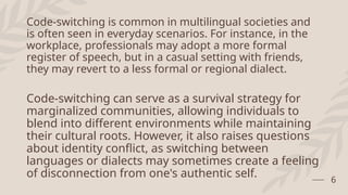 Language and Identity. Lesson For AB English pptx | PPTX