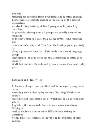 Language and identity - individual, social, national .docx