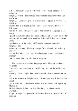 Language and identity - individual, social, national .docx