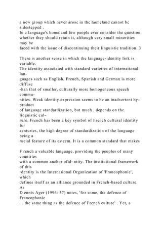 Language and identity - individual, social, national .docx