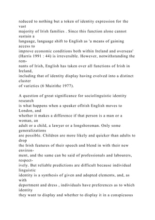 Language and identity - individual, social, national .docx