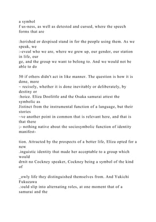 Language and identity - individual, social, national .docx