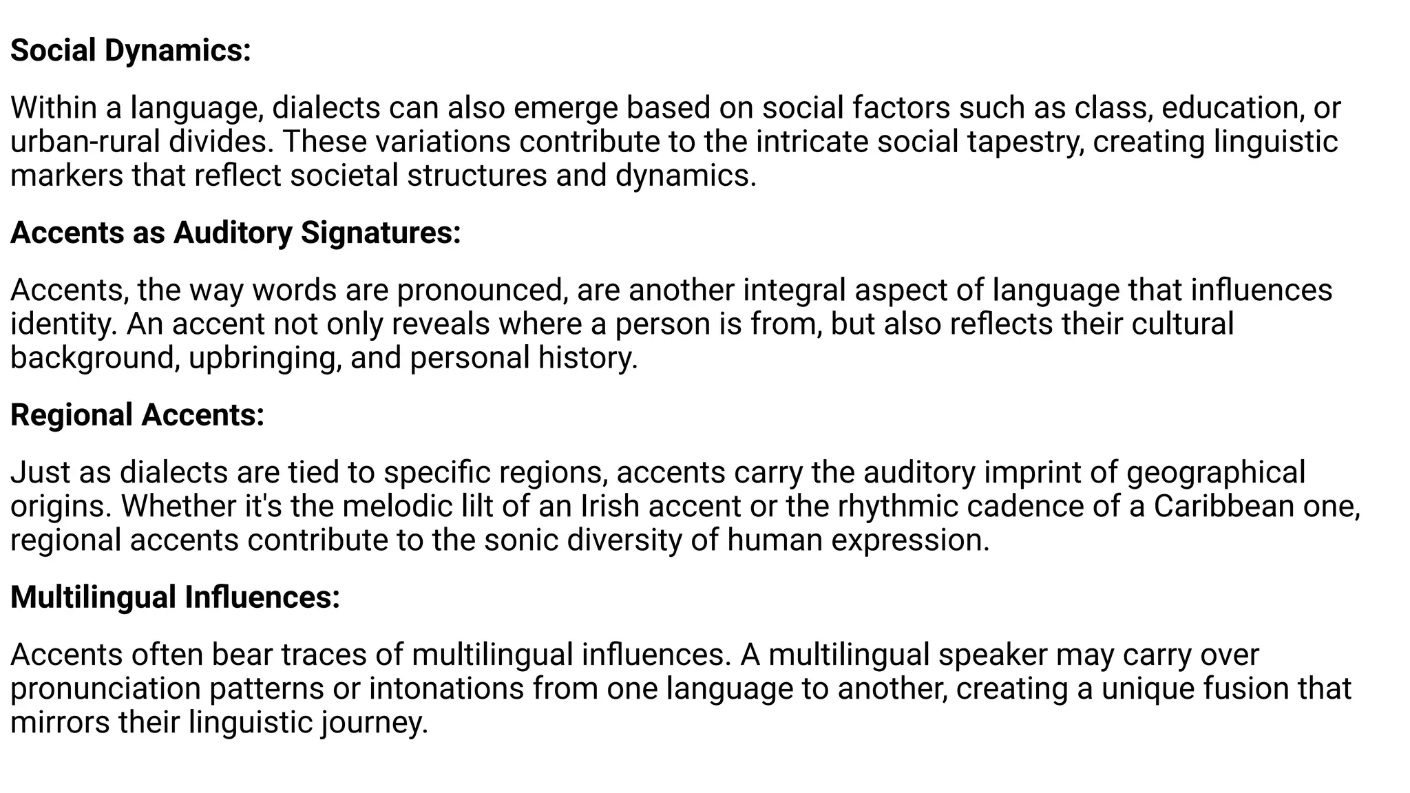 Language and Identity: How Dialects and Accents Shape Cultural ...